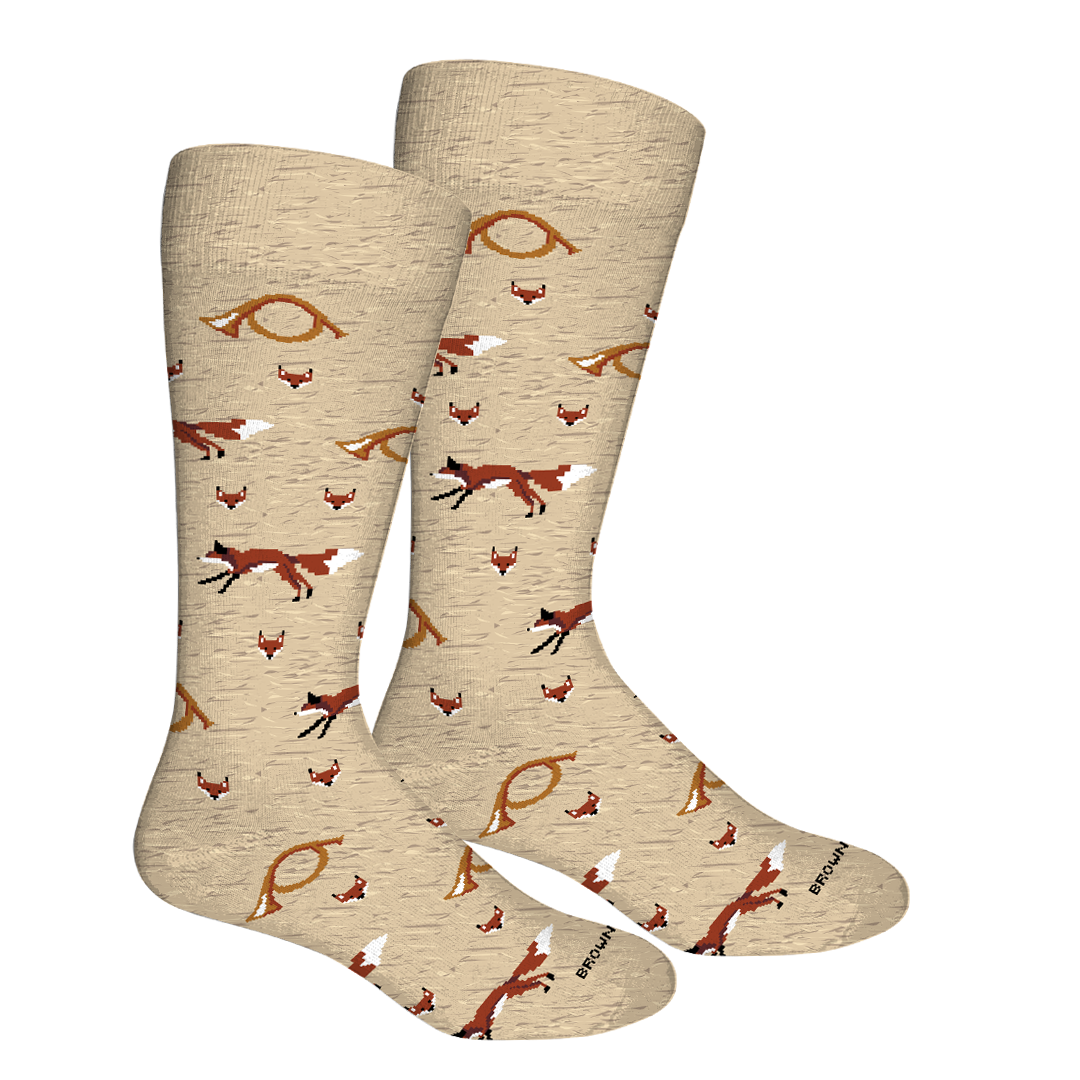 Fox Crew Socks – Brown Dog Hosiery